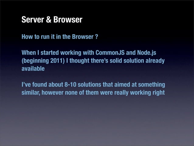 JavaScript Modules Done Right | PPT