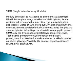 Moduły pamięci ram | PPT