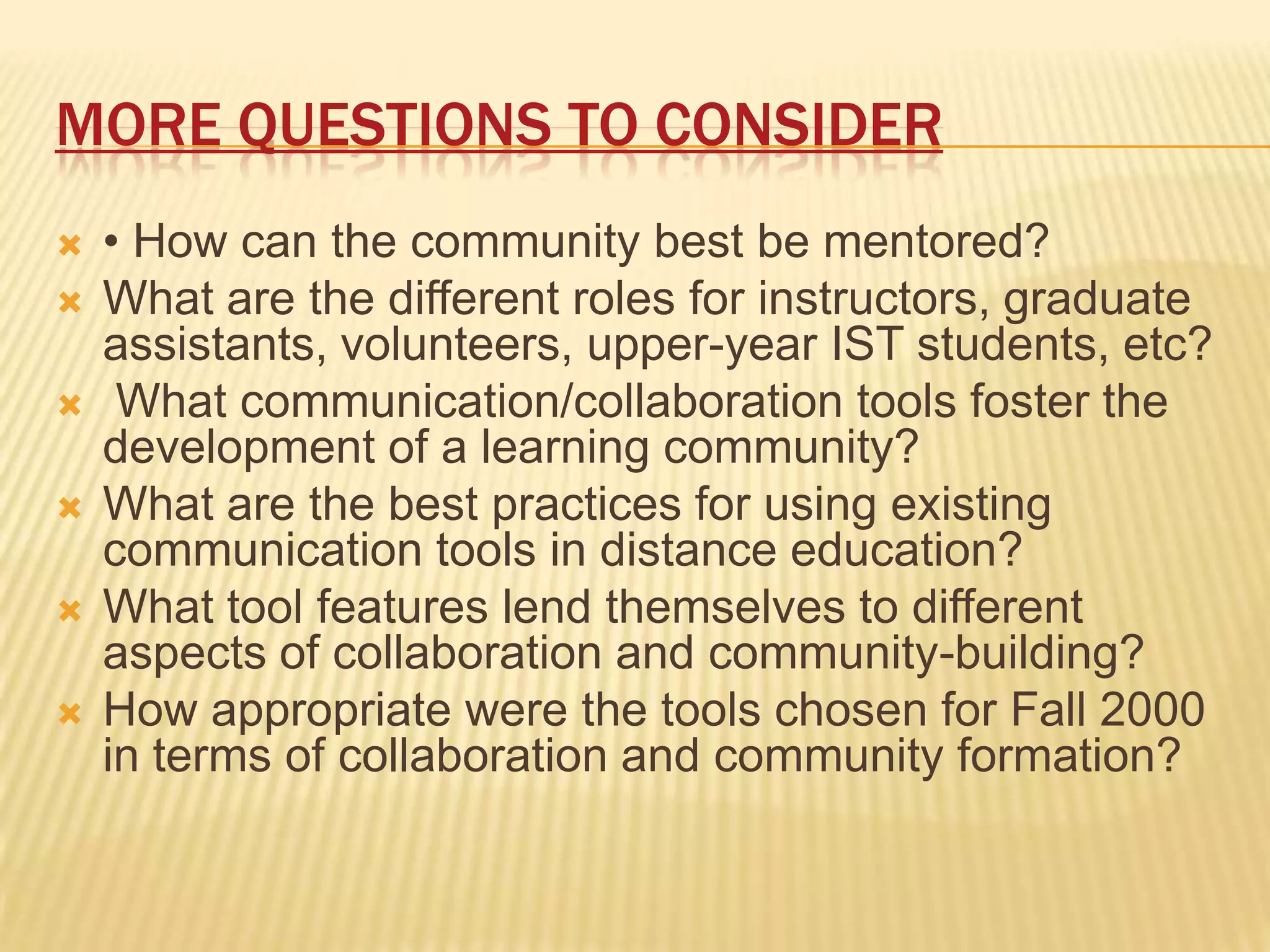 Mod v learning environment | PPT