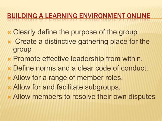 Mod v learning environment | PPT