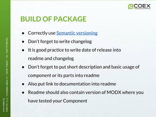 Best Practices in Component Development for MODX | PPT