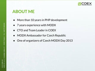 Best Practices in Component Development for MODX | PPT