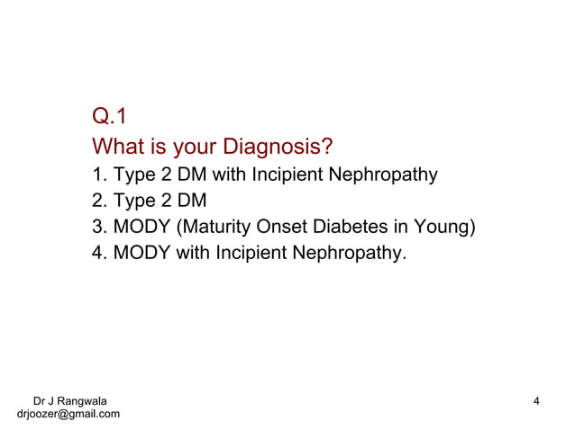 MODY: Maturity Onset Diabetes in Young | PPT | Endocrine and Metabolic ...