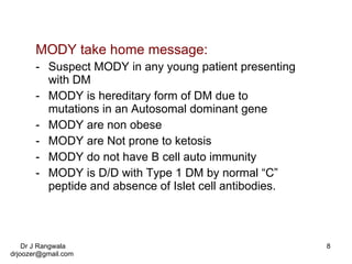 MODY: Maturity Onset Diabetes in Young | PPT