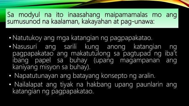 EsP 10 Modyul 1 | PPTX