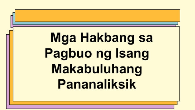 Pagbasa at Pagsusuri ng Iba't-ibang Teksto Tungo sa Pananaliksik | PPTX
