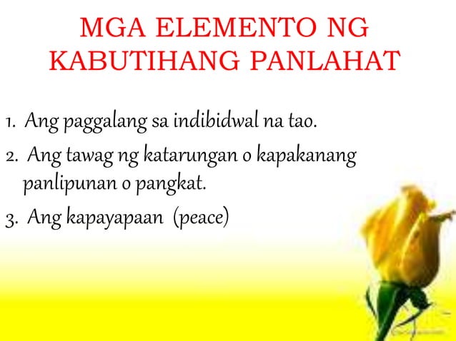 Modyul 1 Layunin ng Lipunan:Kabutihang Panlahat | PPTX