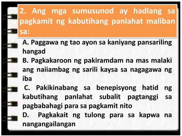 Modyul 1 Layunin ng Lipunan:Kabutihang Panlahat | PPTX