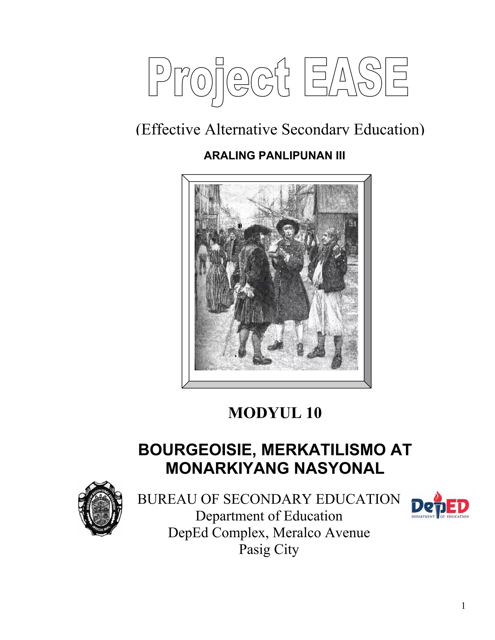 Modyul 10 bourgeoisie, merkantelismo at monarkiyang nasyona | PDF