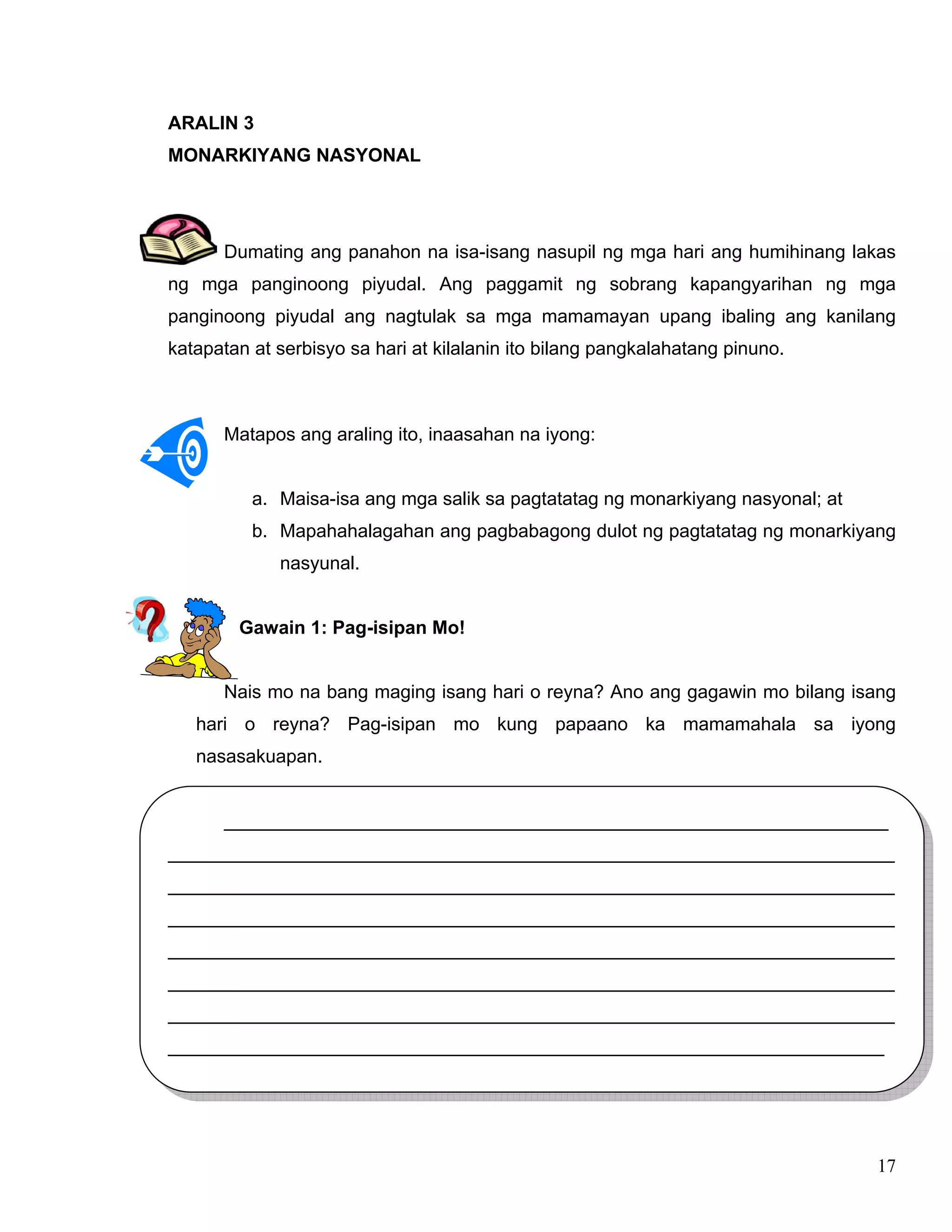 Modyul 10 bourgeoisie, merkantelismo at monarkiyang nasyona | PDF