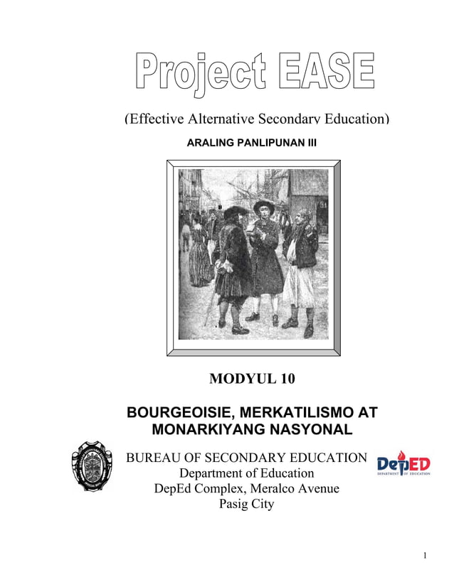 Modyul 10 bourgeoisie, merkantelismo at monarkiyang nasyona | PDF