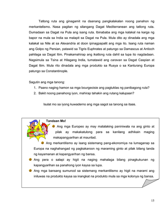 Modyul 10 bourgeoisie, merkantelismo at monarkiyang nasyona | PDF