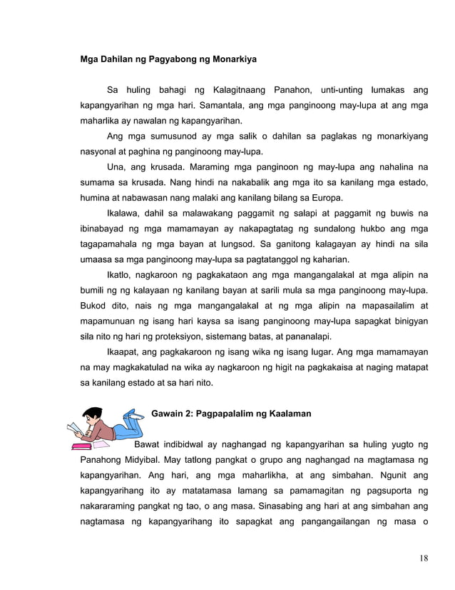 Modyul 10 bourgeoisie, merkantelismo at monarkiyang nasyona | PDF