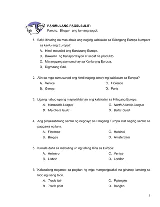 Modyul 10 bourgeoisie, merkantelismo at monarkiyang nasyona | PDF