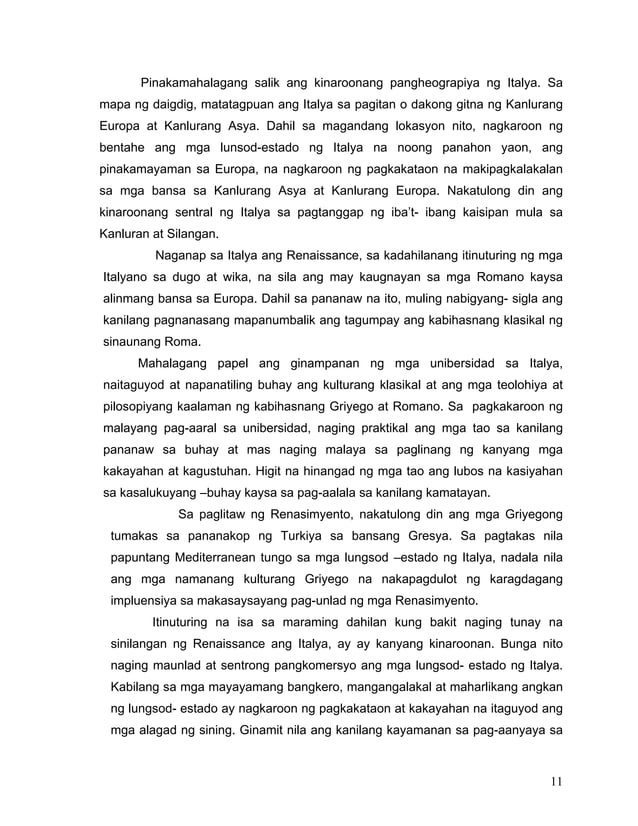 Modyul 11 ang renaissance muling pagsilang- | PDF