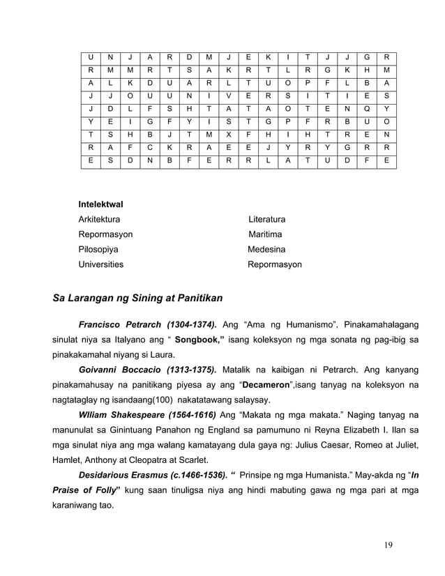 Modyul 11 ang renaissance muling pagsilang- | PDF