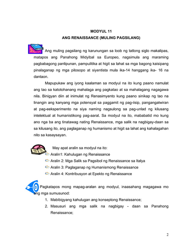 Modyul 11 ang renaissance muling pagsilang- | PDF