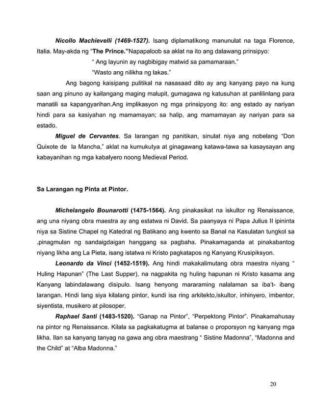 Modyul 11 ang renaissance muling pagsilang- | PDF