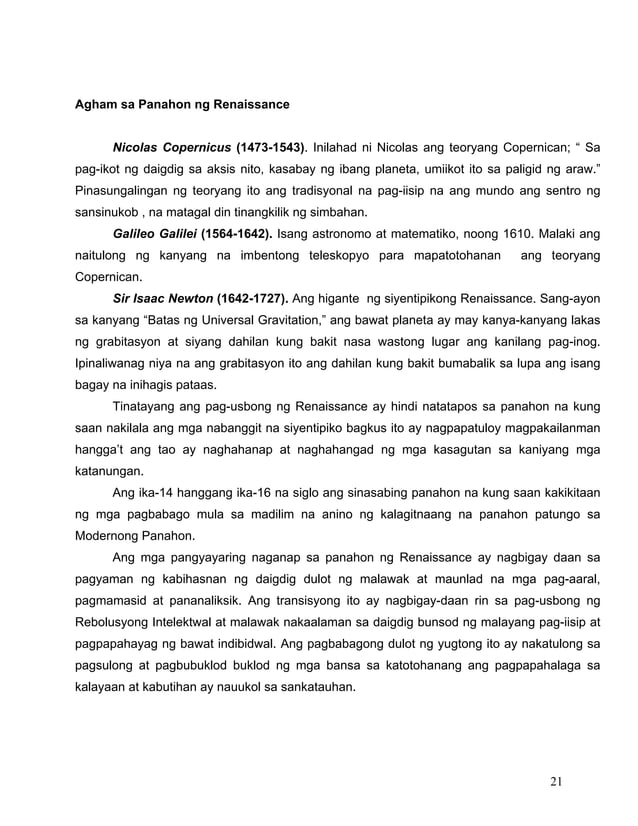 Modyul 11 ang renaissance muling pagsilang- | PDF