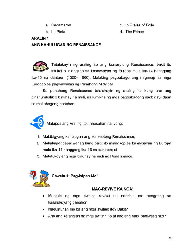 Modyul 11 ang renaissance muling pagsilang- | PDF