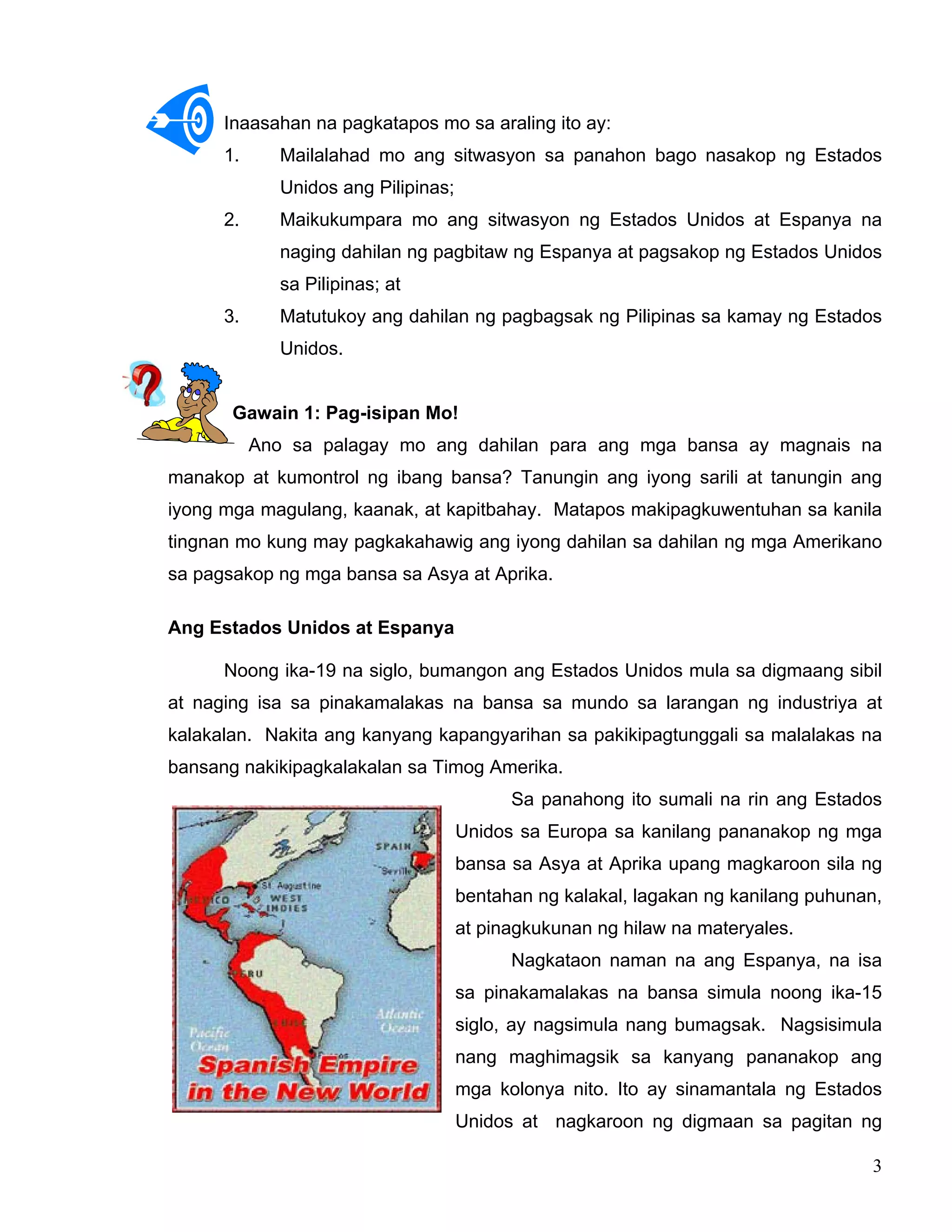 Modyul 11 ang labanan sa pagitan ng espanya at estados unidos | PDF