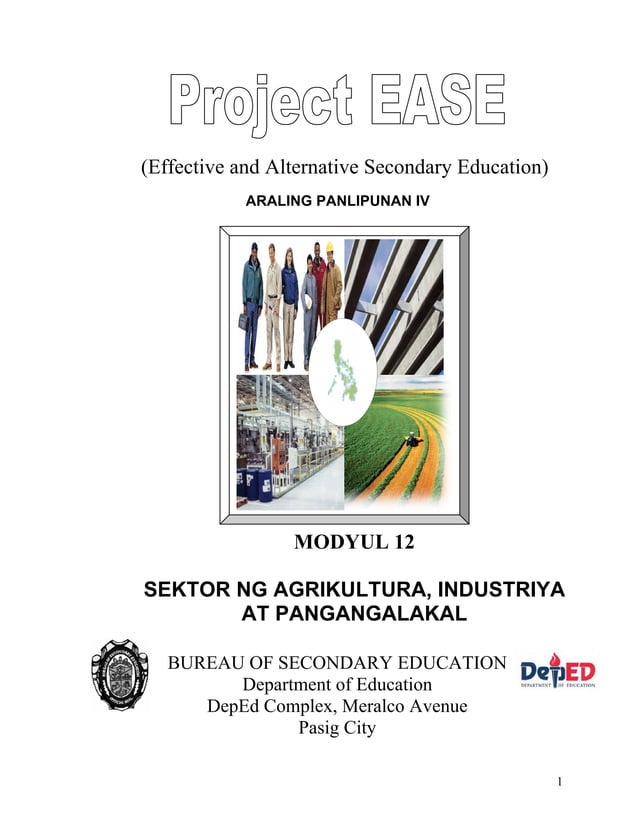 Modyul 12 sektor ng agrikultuta, industriya at pangangalak | PDF