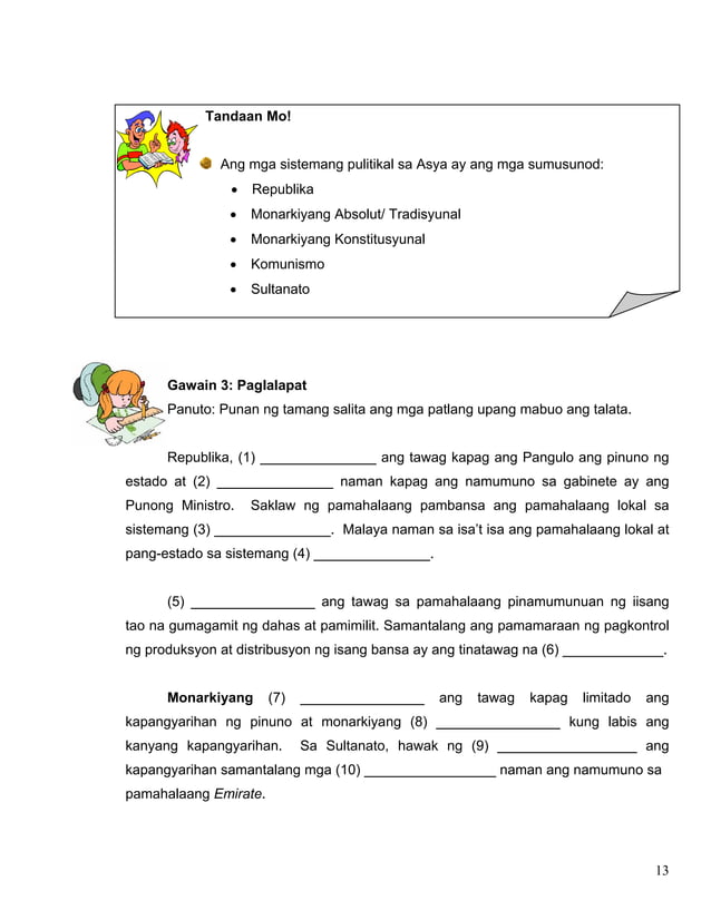 Modyul 12 sistemang pulitikal sa asya | PDF