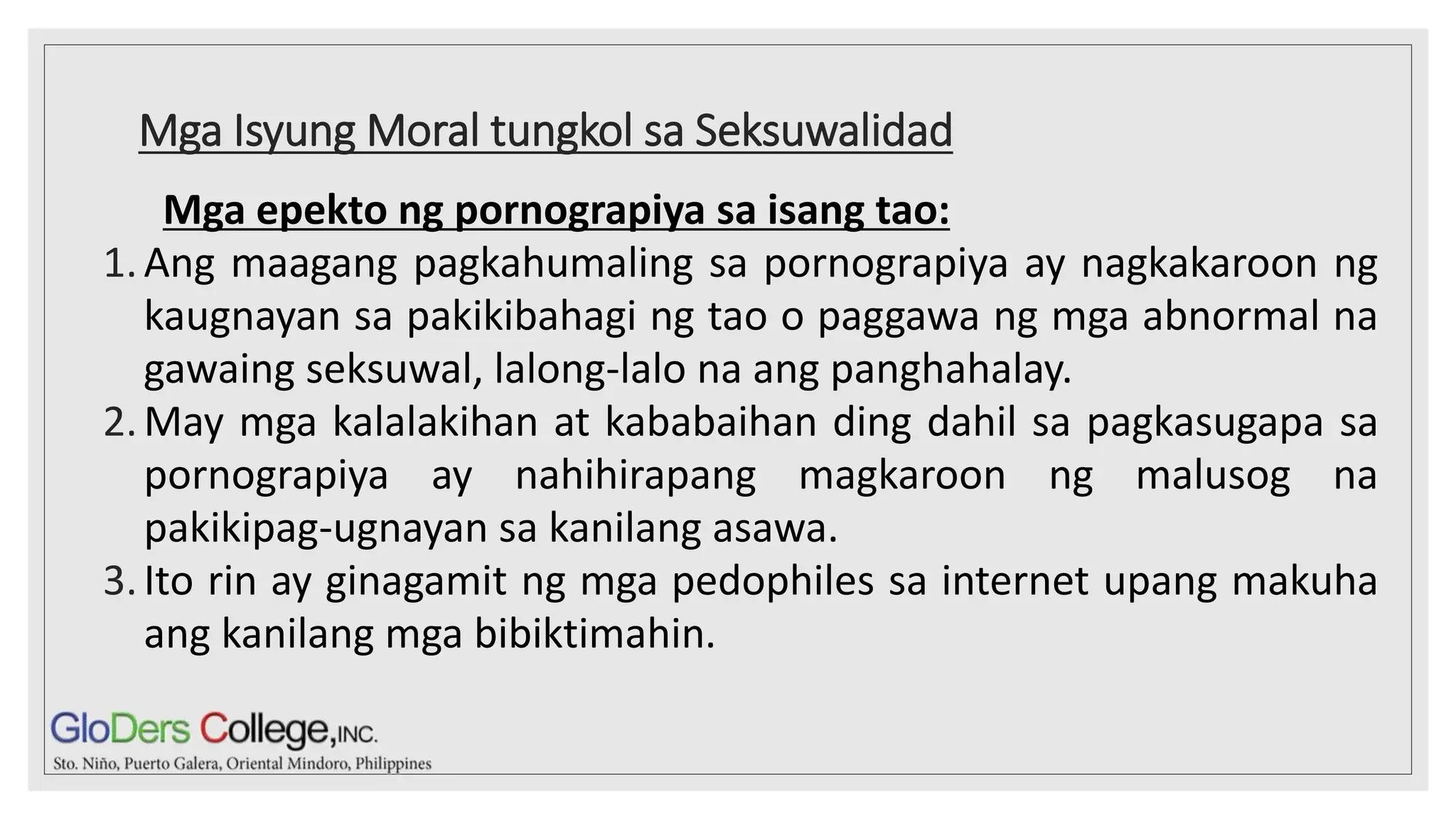 ESP Module 14 - Issues on Sexuality | PPTX