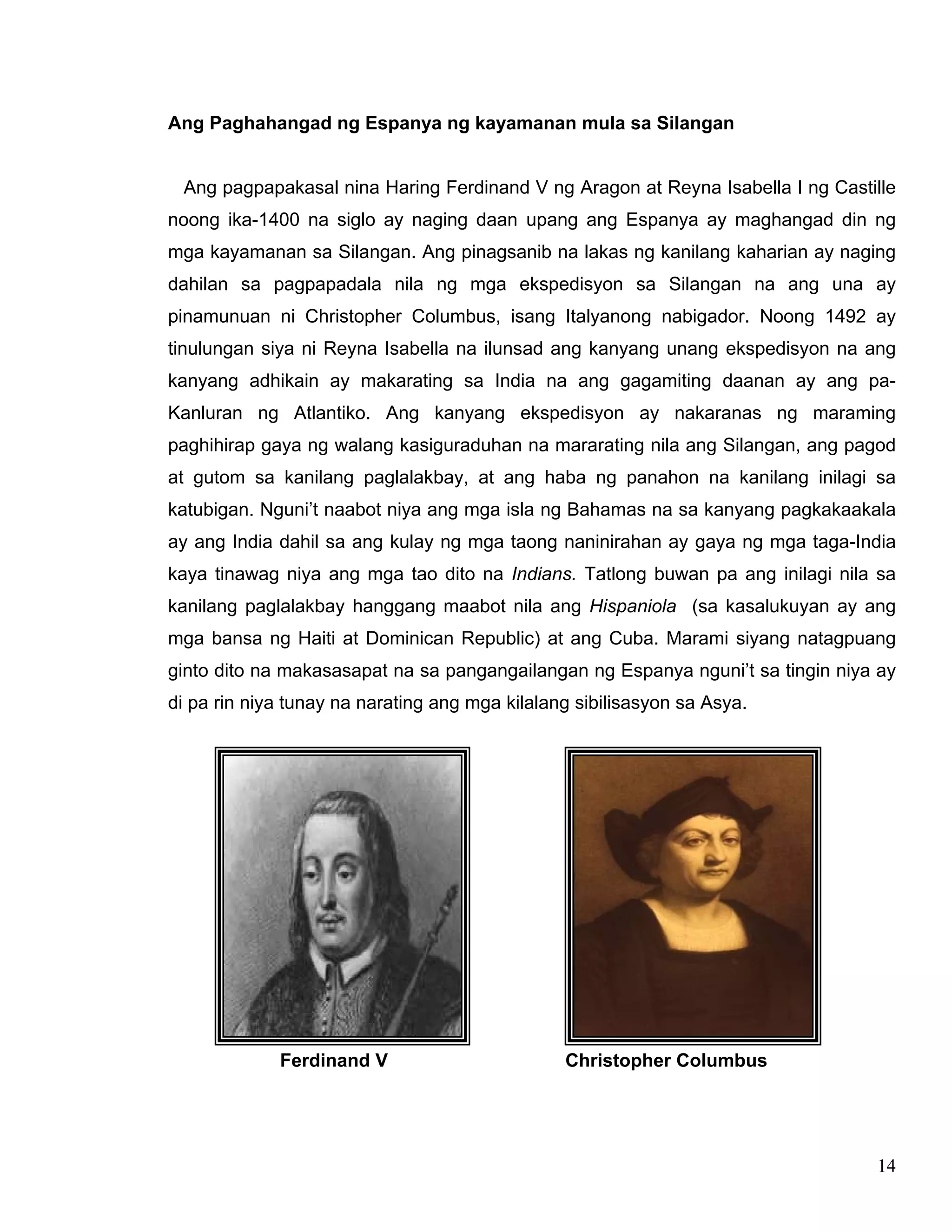 Modyul 14 panahon ng eksploras at pagpalawak ng teritoryo 0 | PDF