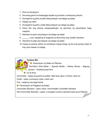 Modyul 14 patakaran sa pananalapi | PDF