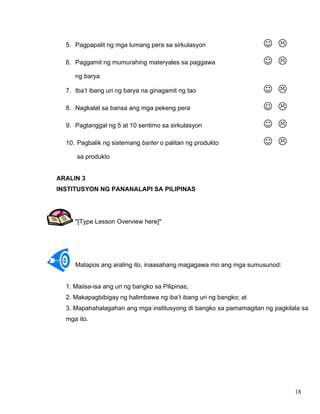 Modyul 14 patakaran sa pananalapi | PDF