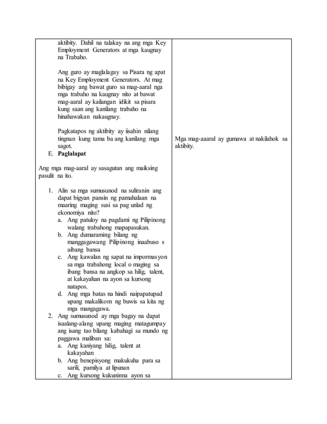 Modyul 15 banghay aralin Edukasyon sa pagpapakatao grade 9 | DOCX
