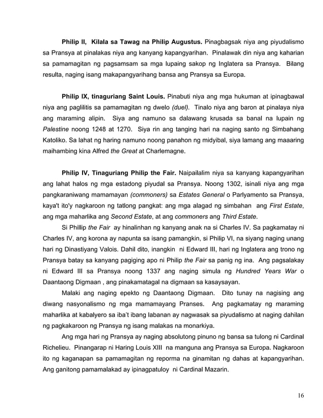 Modyul 16 ang pag-unlad ng nasyonalismo | PDF