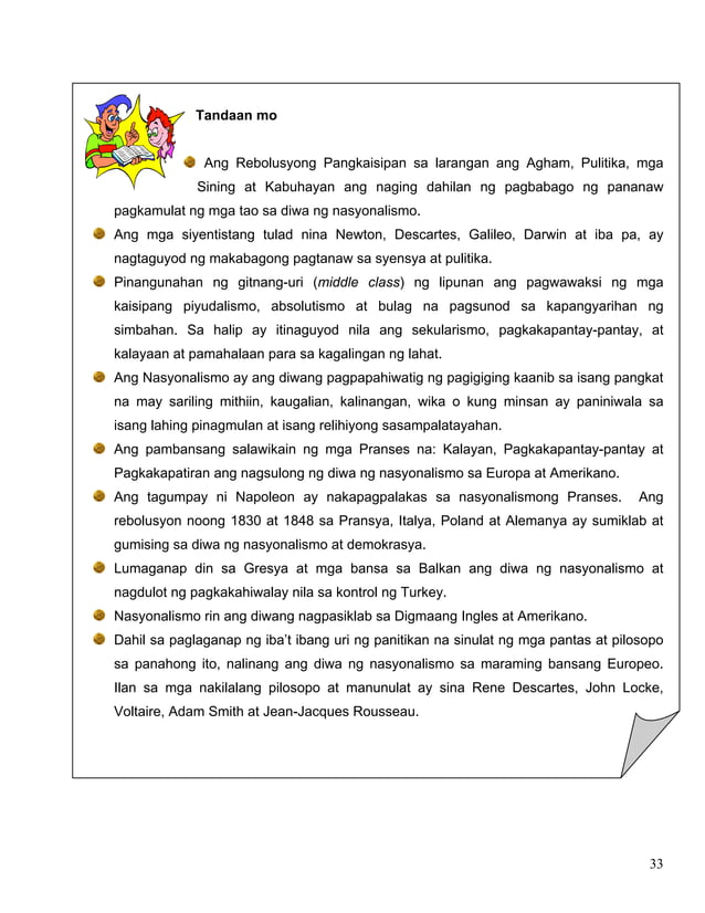 Modyul 16 ang pag-unlad ng nasyonalismo | PDF