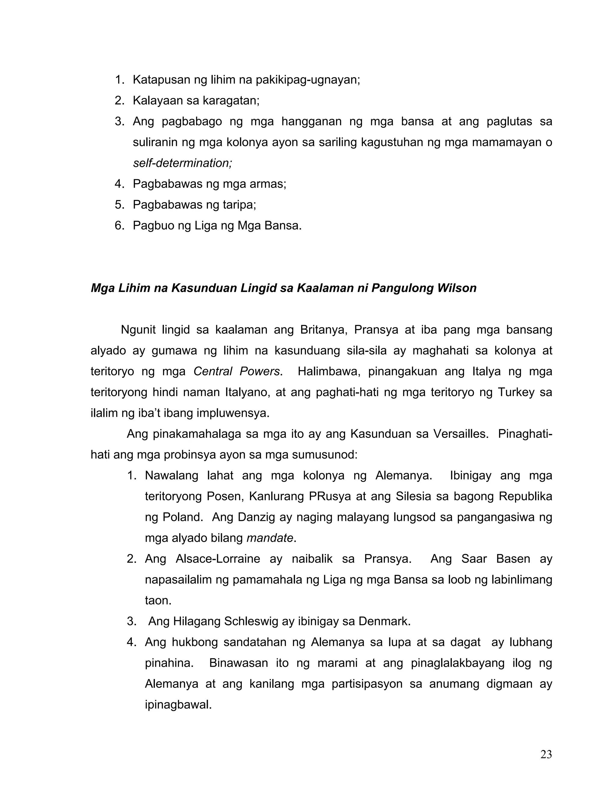 Modyul 17 labanan ng mga bansa sa daigdig | PDF