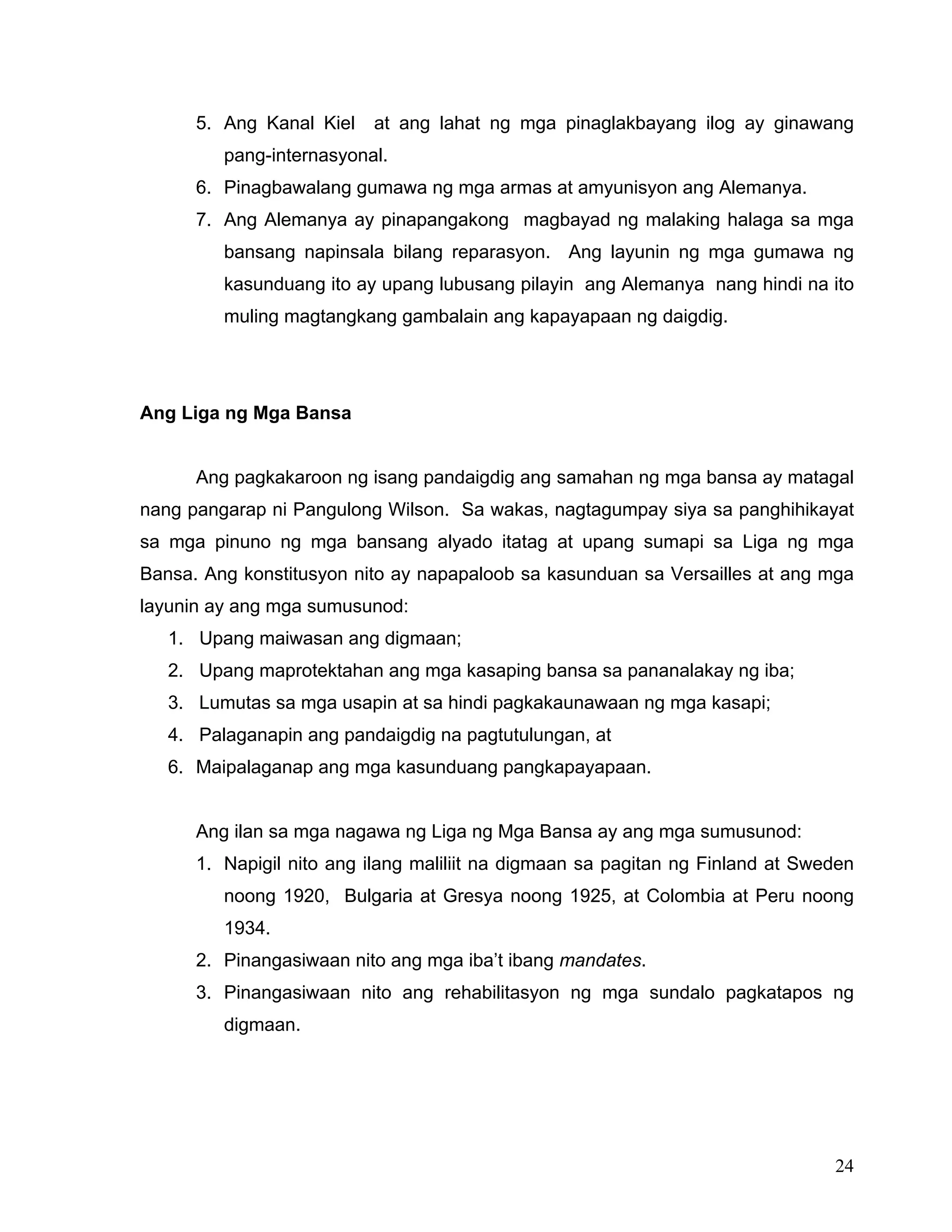 Modyul 17 labanan ng mga bansa sa daigdig | PDF
