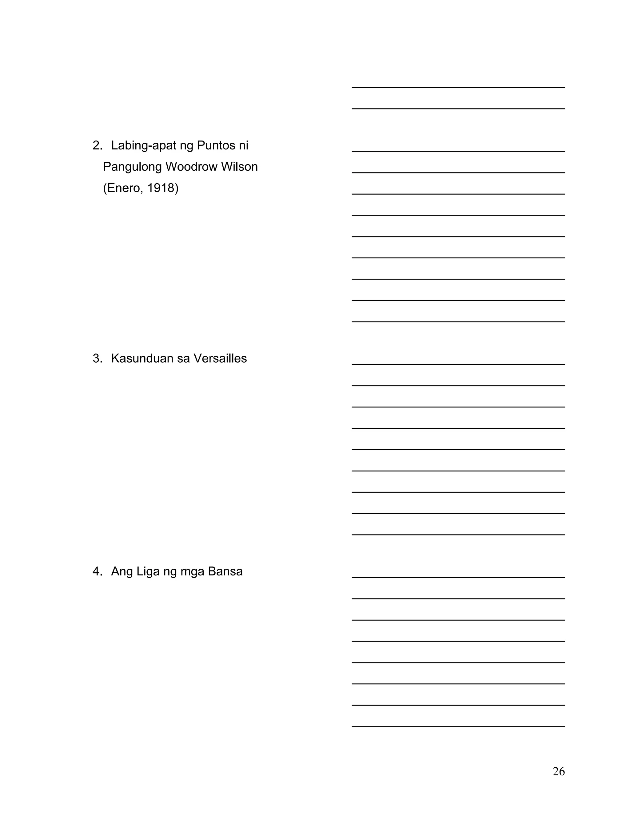 Modyul 17 labanan ng mga bansa sa daigdig | PDF
