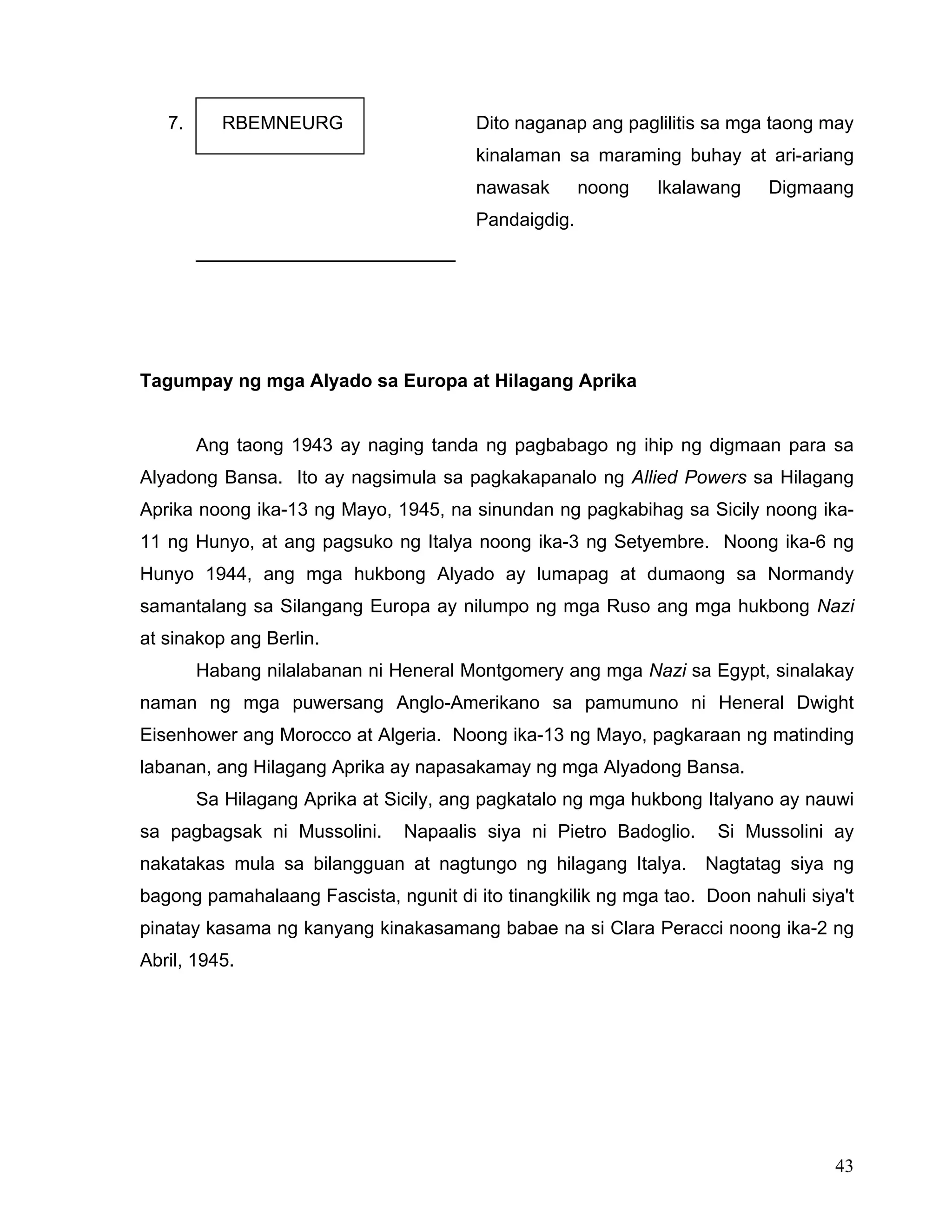 Modyul 17 labanan ng mga bansa sa daigdig | PDF