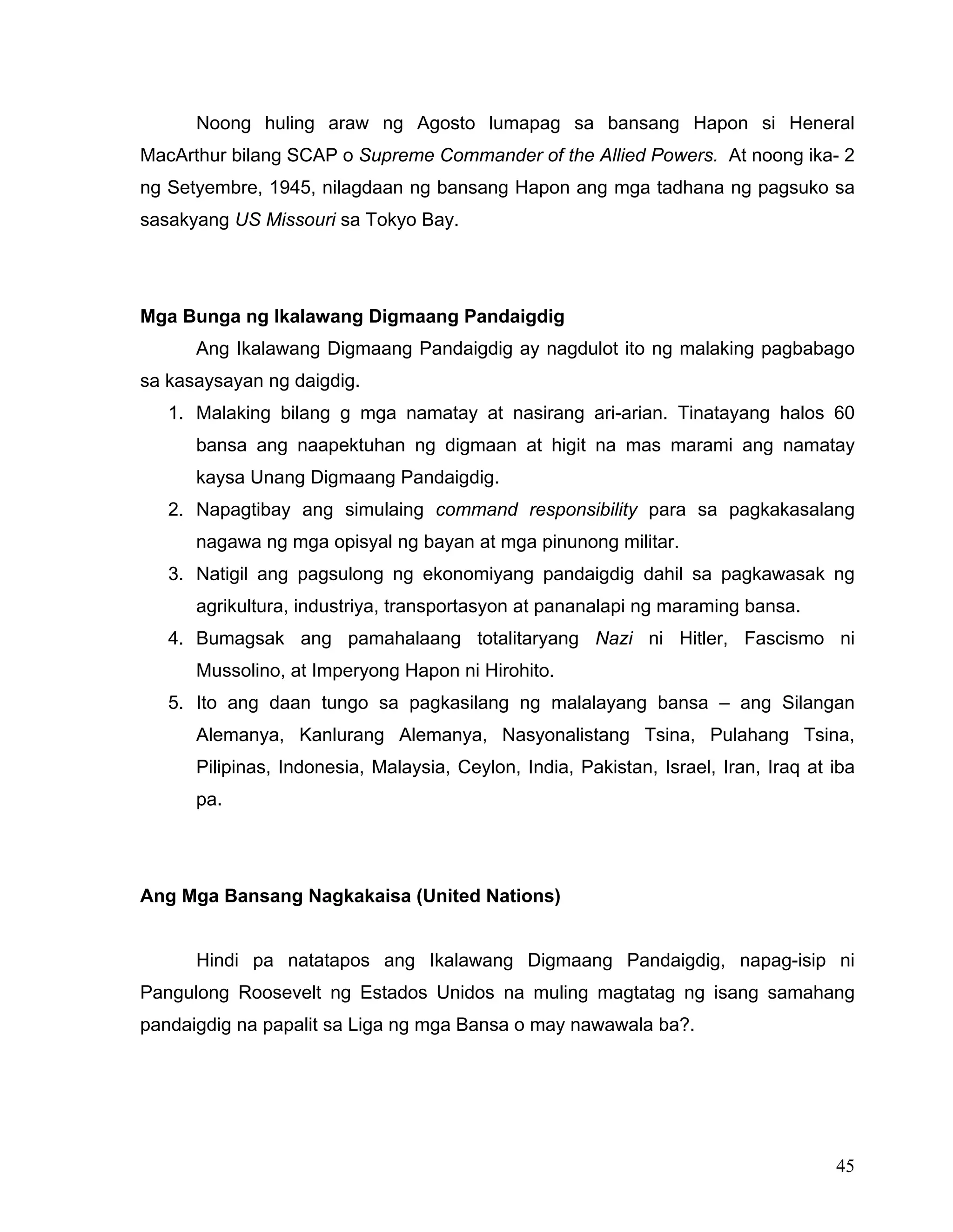 Modyul 17 labanan ng mga bansa sa daigdig | PDF