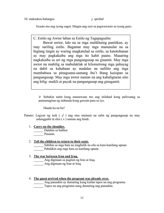 Modyul 17 pagsasaling wika | PDF