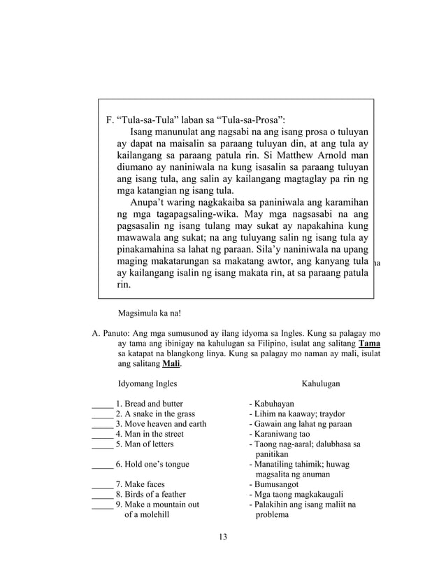 Modyul 17 pagsasaling wika | PDF