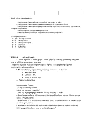 Modyul 1 (lp valenzuela) - grade 7 learning modules - quarter 2 | DOC
