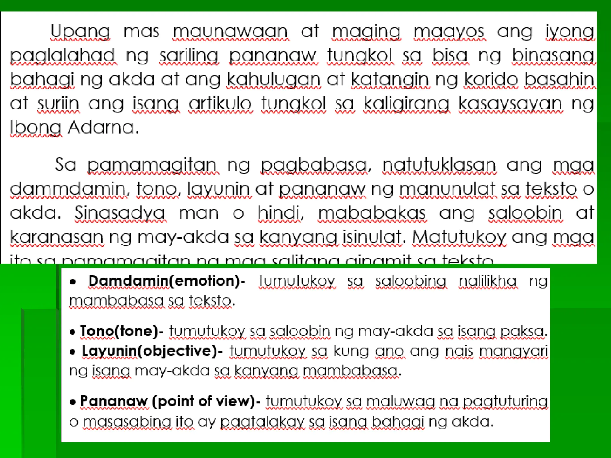 Modyul 1 Para sa Sariling Pagkatuto Kaligirang Pangkasaysayan ng Ibong ...