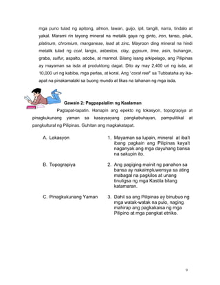 Modyul 2 pilipinas lupain ng ating lahi | PDF