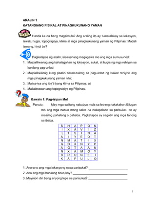 Modyul 2 pilipinas lupain ng ating lahi | PDF