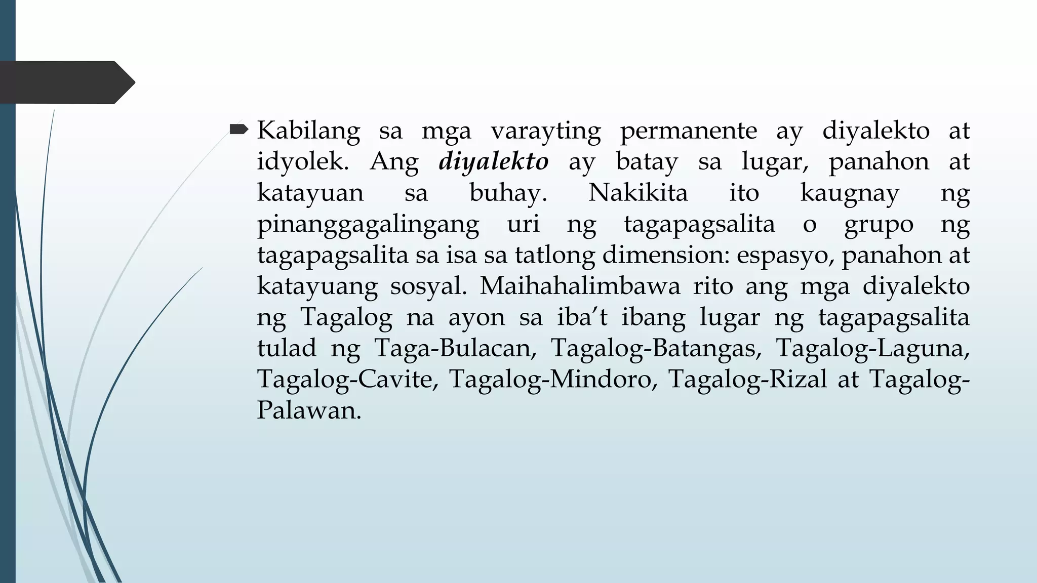 GE 5 - YUNIT 2: VARYASYON AT REHISTRO NG WIKA | PPTX