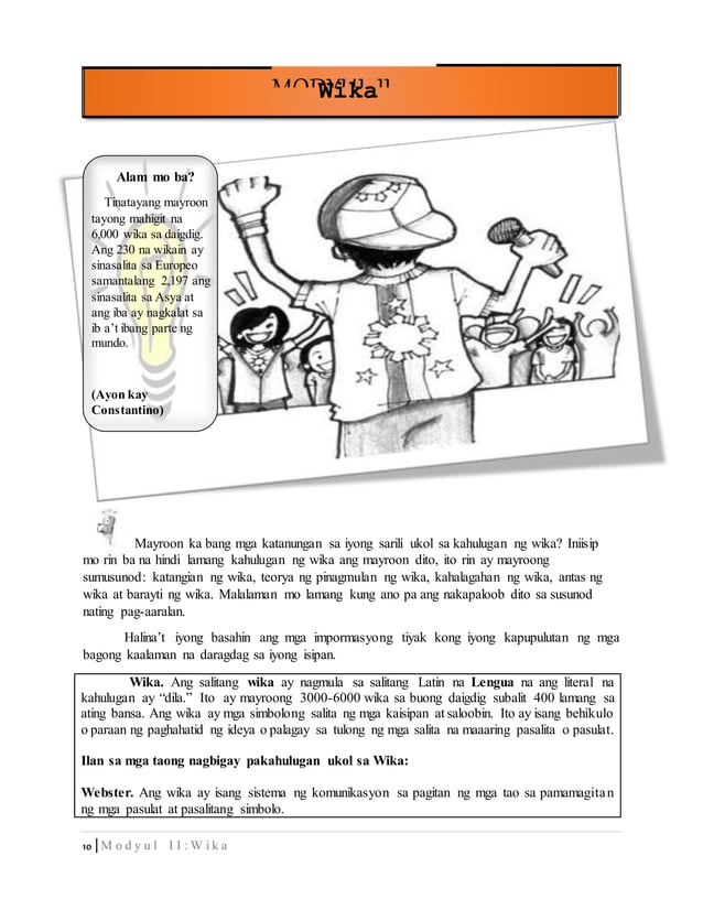 Modyul Wika | DOCX