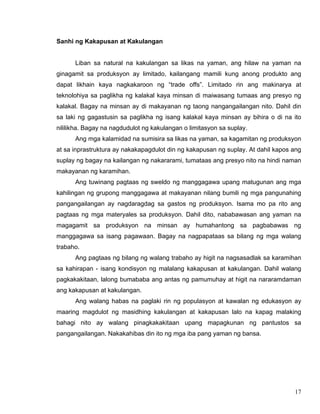 Modyul 3 kakulangan at kakapusan sa pagtugon sa pangangaila | PDF