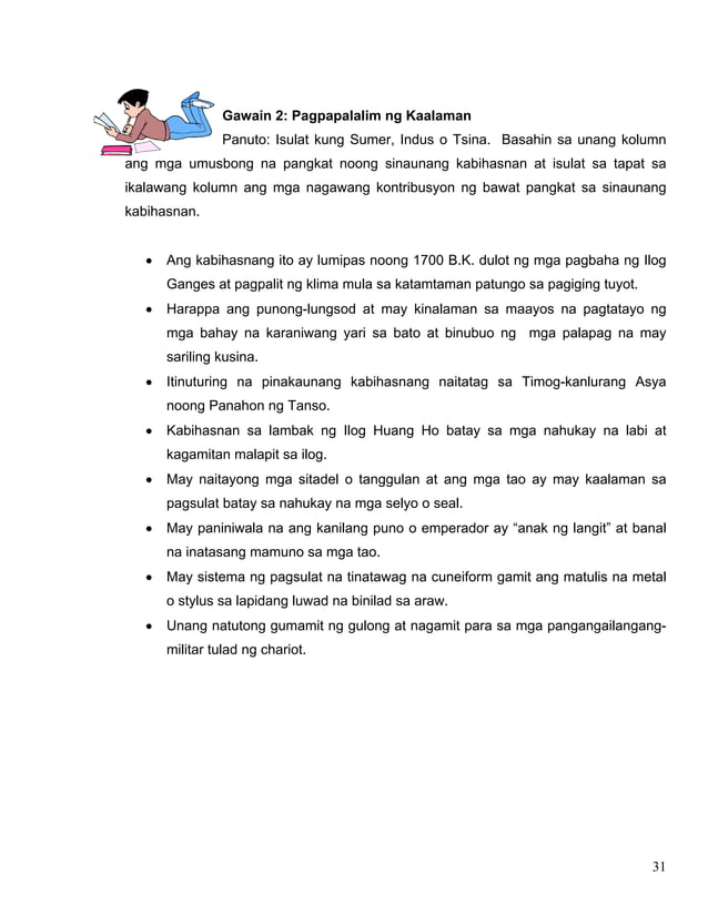 Modyul 3 sinaunang kabihasnan sa asya | PDF