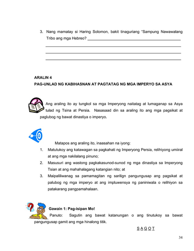 Modyul 3 sinaunang kabihasnan sa asya | PDF